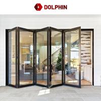 China Horizontal Folding Window 6063 Aluminum Bi-Fold Window White Windows For Project for sale