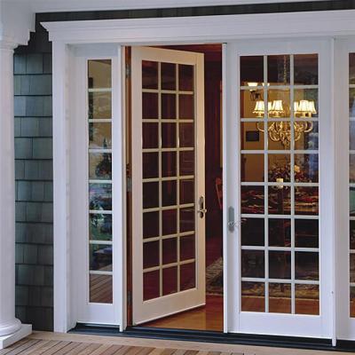 China Modern Design Hinge Swing Aluminum Interior Room Double Glass Door Casement Doors For House for sale