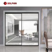 China Interior Aluminum Slide Doors Narrow Slim Frame Aluminium Glass Sliding Door For Living Room for sale