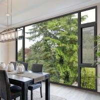 China DOLPHIN French Panoramic Window Thermally Broken Glazed Casement Aluminum Tilt And Turn Windows With Screen for sale