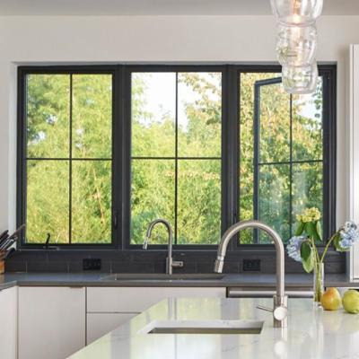 China Modern casement window Popular Customized Size livingroom Aluminum turn and tilt casement Windows for sale