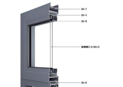 China T5 T6 Anodized Casement Window Profile Powder Coated Aluminum Extrusions for sale