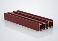 China Transfer Printing 6063 Aluminum Window Profile Oak Wood Grain Color for sale