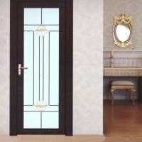 China Wood Grain Aluminium Casement Door Aluminum Flush Casement Doors for sale