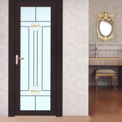 China Wood Grain Aluminium Casement Door Aluminum Flush Casement Doors for sale
