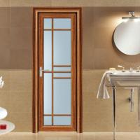 China Wood Grain Aluminium Casement Door Aluminum Flush Casement Doors for sale