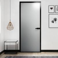 China Grey Anodized Aluminium Casement Door Two Side Open For Building for sale