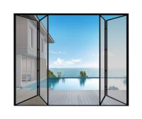 China 6061 6005 Aluminium Folding Door 4 Sash Aluminium Bifold Door for sale