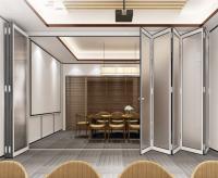 China Narrow Frame Aluminum Folding Doors Single Tempered Glass Wardrobe Bifold Doors for sale