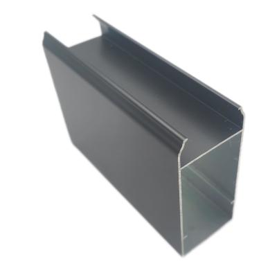 China 2.0mm Aluminium Sliding Window Profile Wood Finished Shower Door Frame for sale