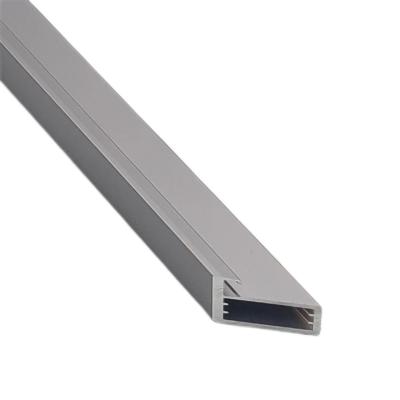 China Anodized Aluminium Wardrobe Profiles For Wine Cabinet Grey Decorative Frame for sale