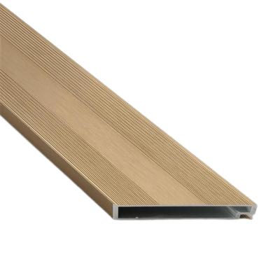China 6060 Aluminum Extrusion Decorative Frame For Wine Cabinet Golden for sale