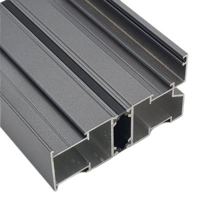 China Transfer Printing 6063 Aluminum Window Profile Oak Wood Grain Color for sale