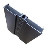 China 2.0mm Thickness 6005 Window Aluminum Profile Black Powder Coated Surface for sale