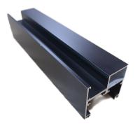China Residential Narrow Sliding Black Aluminum Extrusion Profiles For Door Down Frame for sale