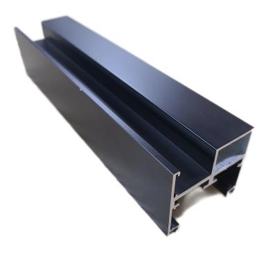 China Residential Narrow Sliding Black Aluminum Extrusion Profiles For Door Down Frame for sale