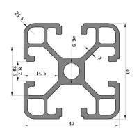 China T Slot / V Slot Industrial Aluminum Profile 30x30 40x40 30x60 Size Customized for sale