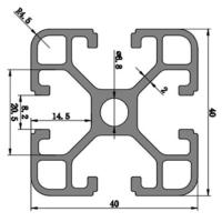 China Powder Spray Industrial Aluminum Profile T66 DIN Anodized For Pneumatic Cylinder for sale