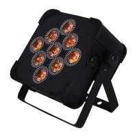 China 9pcs 18W RGBWAP 6in1 LED Battery Powered LED Uplight Par Cans for sale