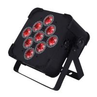 China 9pcs 18W RGBWAP 6in1 LED Battery Powered LED Uplight Par Cans for sale