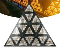 China 16*30W Retro LED Triangle Light For Banquet Hall Wedding Celebration for sale