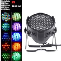 China DMX512 LED Par Lights 54x3w RGBW Sound Activated Control LED Plastic Flat Par Light 54 for sale