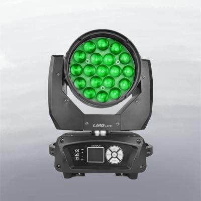 China 19*15W RGBW Stage Wash Lighting LED Moving Head Zoom 16/24 Channels for sale