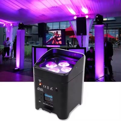 China 6x18w RGBAW UV 6in1 Battery Wireless DMX Wifi LED Uplight Par Can Light With Charge Case For Wedding Party Bar for sale