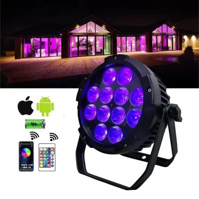 China Outdoor 12*18W RGBW A UV 6 In 1 Wireless DMX APP IR Control IP65 Waterproof LED Battery Powered Par Light for sale