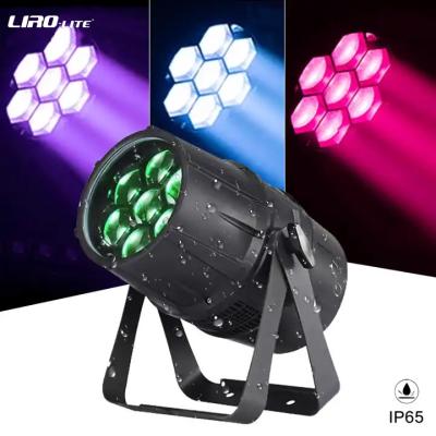 China IP65 Waterproof 7PCS RGBW 4-IN 1 LED 7*40W Stage Par Light DMX Control Muted Upligting Party Wash Light Strobe for sale