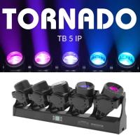 China Newest 5 Eyes DMX Tornado 5*120W LED Beam RGBW Moving Head Rotating Light for sale