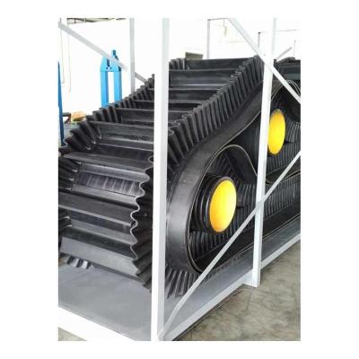 China Non Working Surface 0mm-4.5mm Steel Wire Rope Inclined Conveyor Belts For Powder And Granular Materials for sale