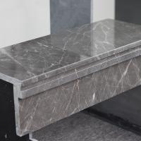 China Grey Color Staircase Steps Floor Tiles Polished Marble Step Stairs Tiles for sale
