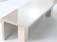 China Glossy Marble Stairs Anti Slip Light Yellow Interior Stairs Step Tiles Customized for sale