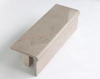 China Glossy Marble Stairs Anti Slip Light Yellow Interior Stairs Step Tiles Customized for sale