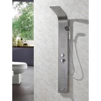 China Shower Panel Wall Mounted Thermostatic Black Spa Rainfall Bath Stainless Steel for sale