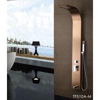 China Shower Panel Wall Mounted Thermostatic Black Spa Rainfall Bath Stainless Steel for sale