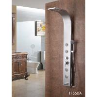 China Shower Panel Wall Mounted Thermostatic Black Spa Rainfall Bath Stainless Steel for sale