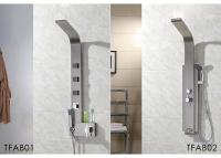 China Shower Panel Wall Mounted Thermostatic Black Spa Rainfall Bath Stainless Steel for sale
