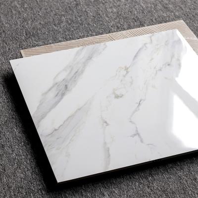 China 60x60 Carrara White Vitrified Glazed Ceramic Tile For Floor for sale