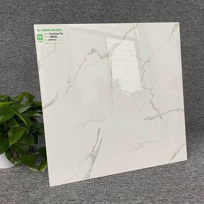 China White Marble Glazed Tiles Ceramic Flooring Porcelain Tiles 600X600 For Floor And Wall for sale