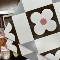China 30x30 Glazed Ceramic Tiles Nordic Style Small Square Mosaic Flower Balcony Floor Tiles for sale