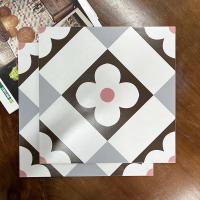 China 30x30 Glazed Ceramic Tiles Nordic Style Small Square Mosaic Flower Balcony Floor Tiles for sale