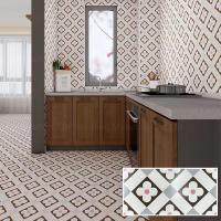 China 30x30 Glazed Ceramic Tiles Nordic Style Small Square Mosaic Flower Balcony Floor Tiles for sale
