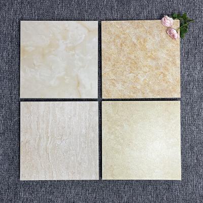 China Modern Floor Design Glazed Ceramic Tiles Bathroom Light Orange Porcelain 30x30cm for sale
