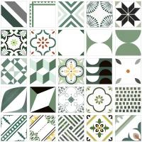 China Kitchen Wall Painted Floral Porcelain Tile , Outdoor Interior Floor Flower Pattern Tiles for sale