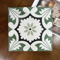 China Kitchen Wall Painted Floral Porcelain Tile , Outdoor Interior Floor Flower Pattern Tiles for sale
