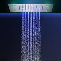 China Shower Ceiling Bathroom Shower Faucet Set Luxury LED Thermostatic High Flow Rain Waterfall for sale