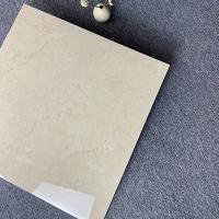 China Light Yellow High Glossy Interior Porcelain Glazed Floor Tiles Marble Look Flooring for sale