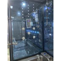 China Tempered Glass Steam Shower Bathroom Luxury Surfing Whirlpool Massage With Jaucczi Bathtub for sale